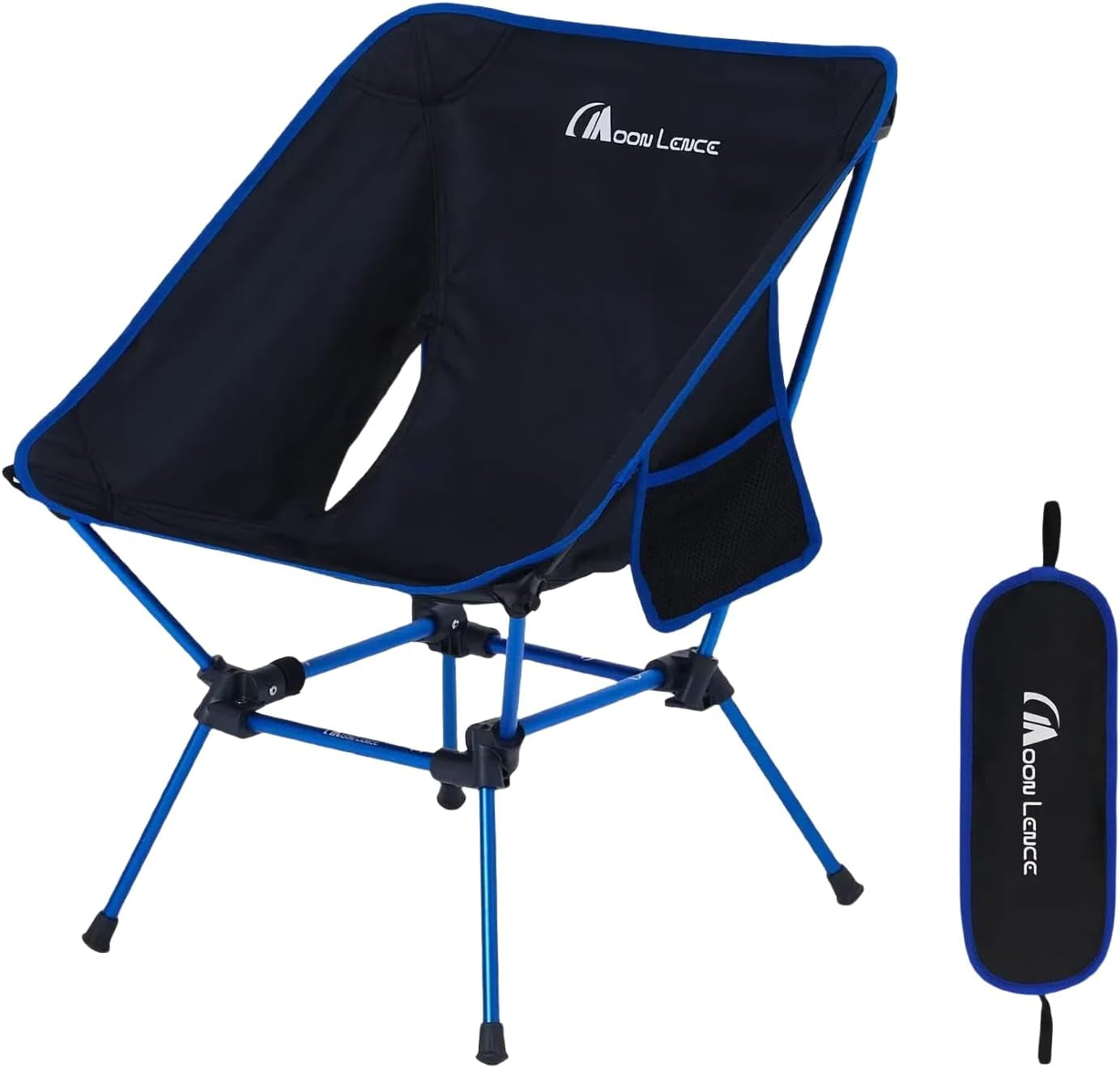 MOON LENCE Camping Chair Compact Folding Chair with Side Pockets 2 LBS ...