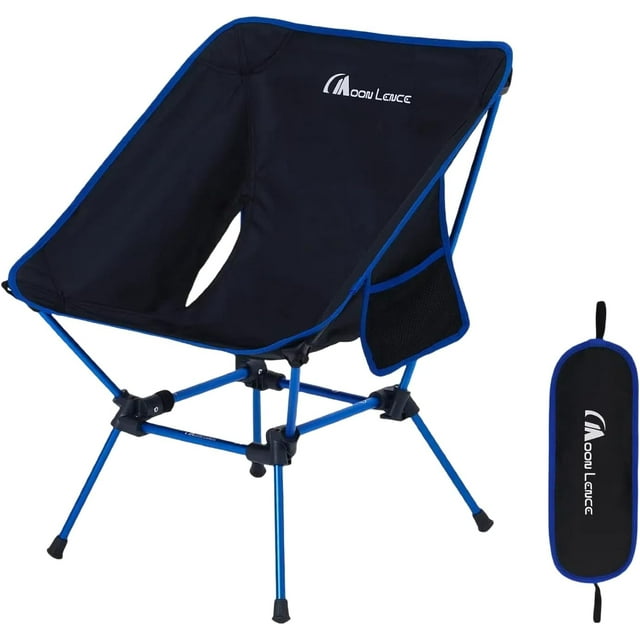 MOON LENCE Camping Chair Compact Folding Chair with Side Pockets 2 LBS ...