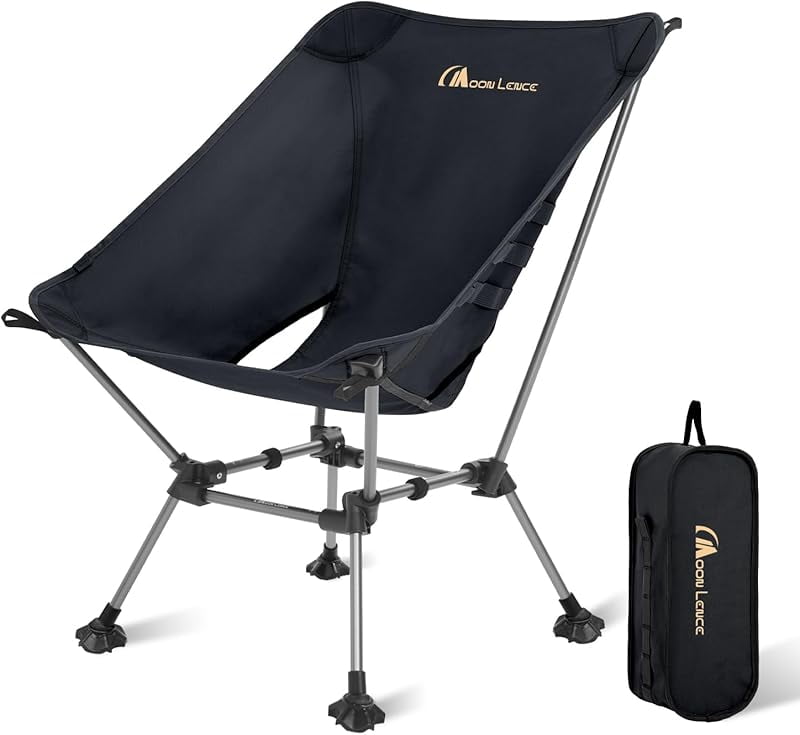 MOON LENCE Camping Chair Plus, Upgraded Comfort & Size, Still Compact ...