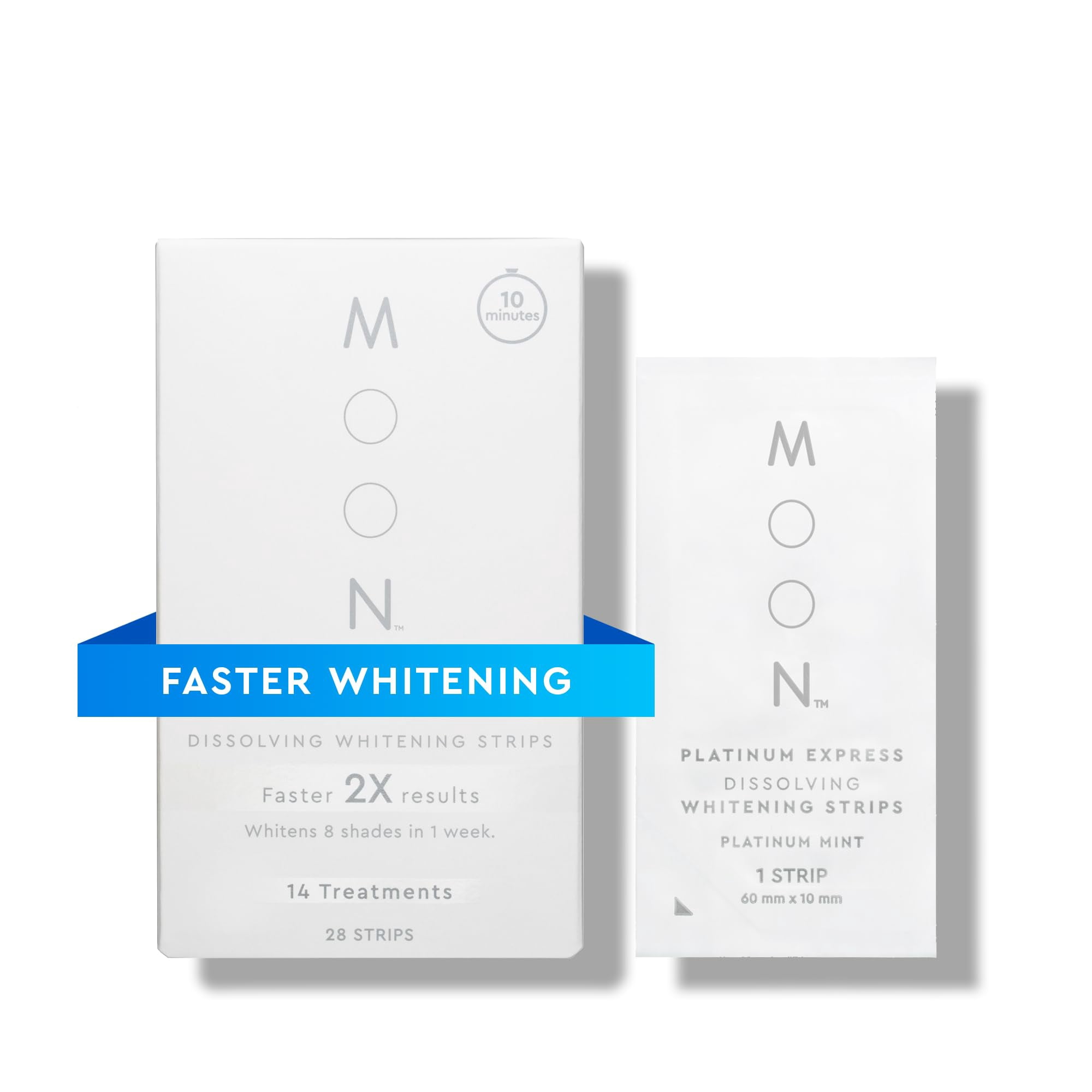 MOON Platinum Express Teeth YPF5 Whitening Strips, Whiten Teeth Up to 8 ...