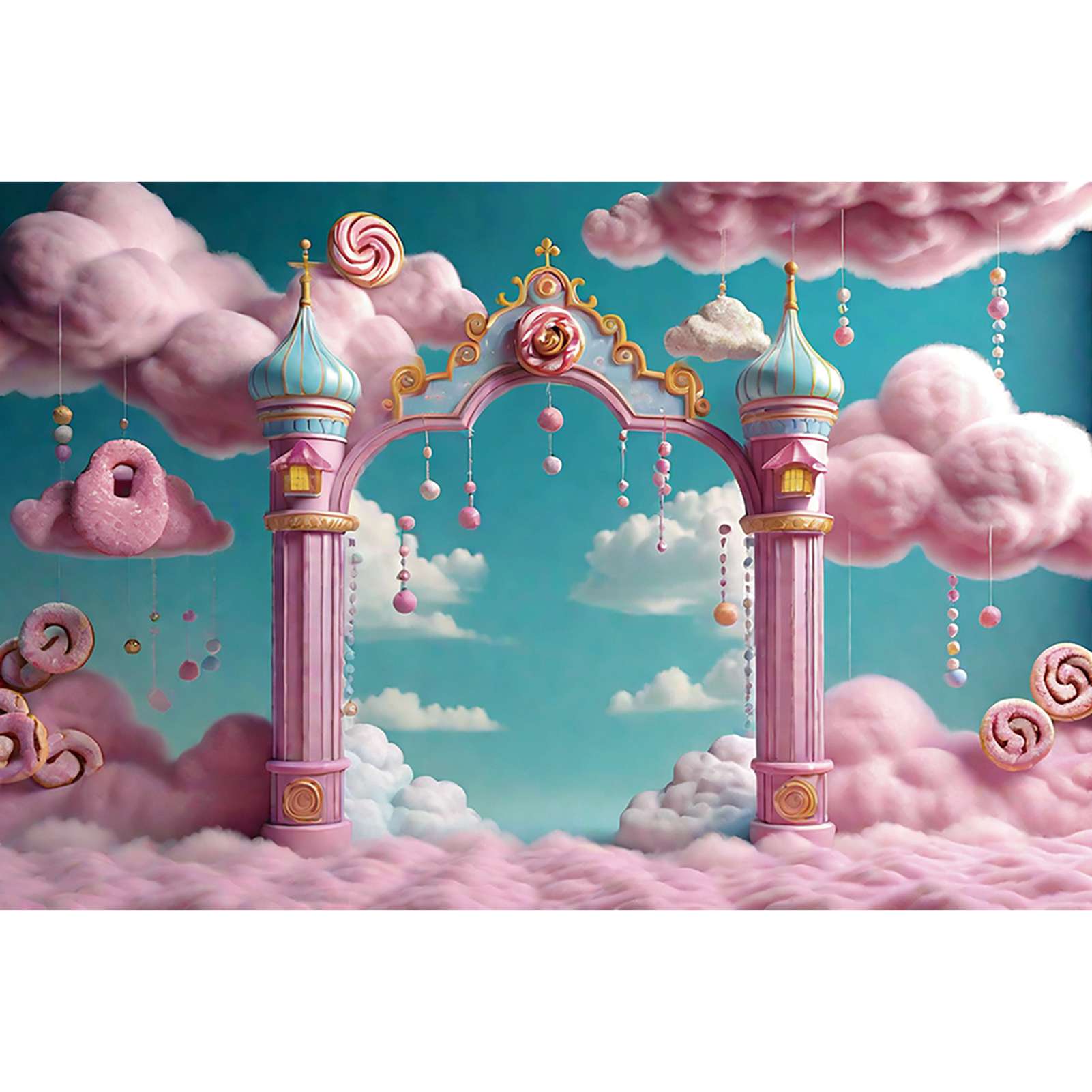 MOON.QG Candy Floss Princess Birthday Backgrounds Children's Fairy ...