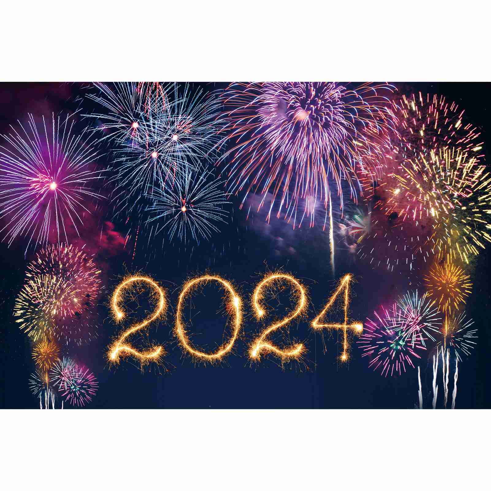 MOON.QG New Year 2024 Backdrop Photography Colorful Smoke Night Sky ...