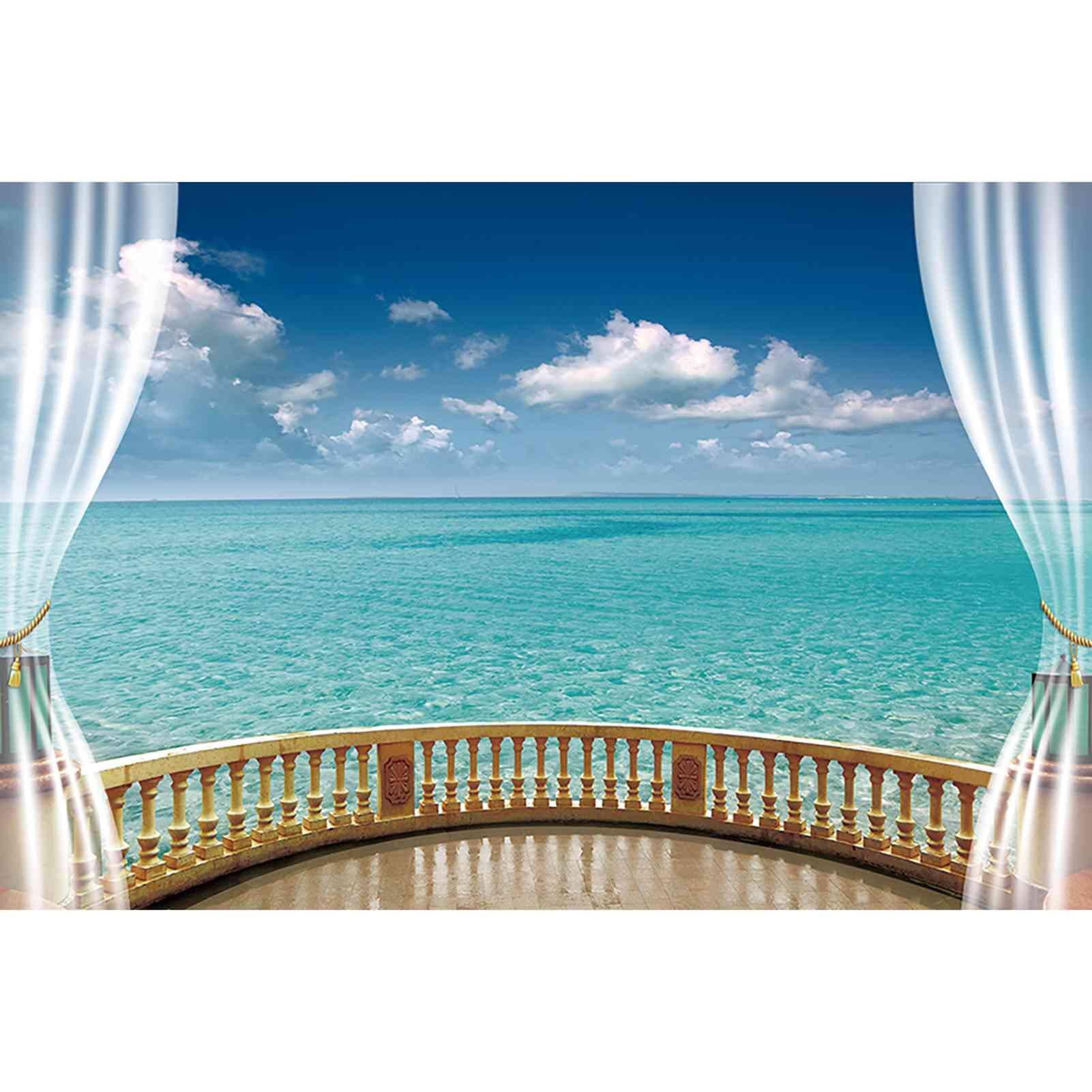 MOON.QG Sea Water Surface Blue Ocean Adult Birthday Background Summer ...