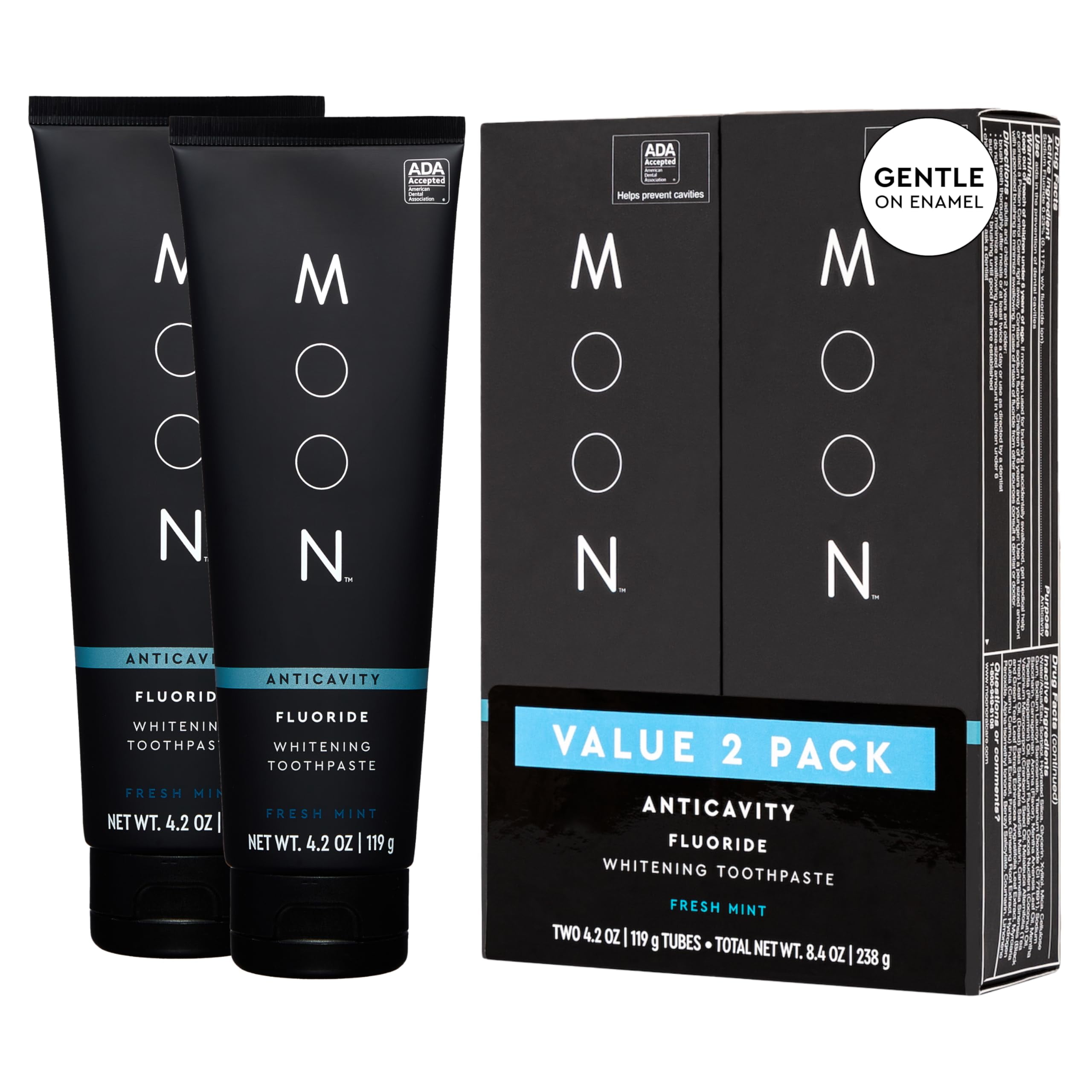 MOON Teeth Whitening Toothpaste IFF17 with Fluoride & Essential ...