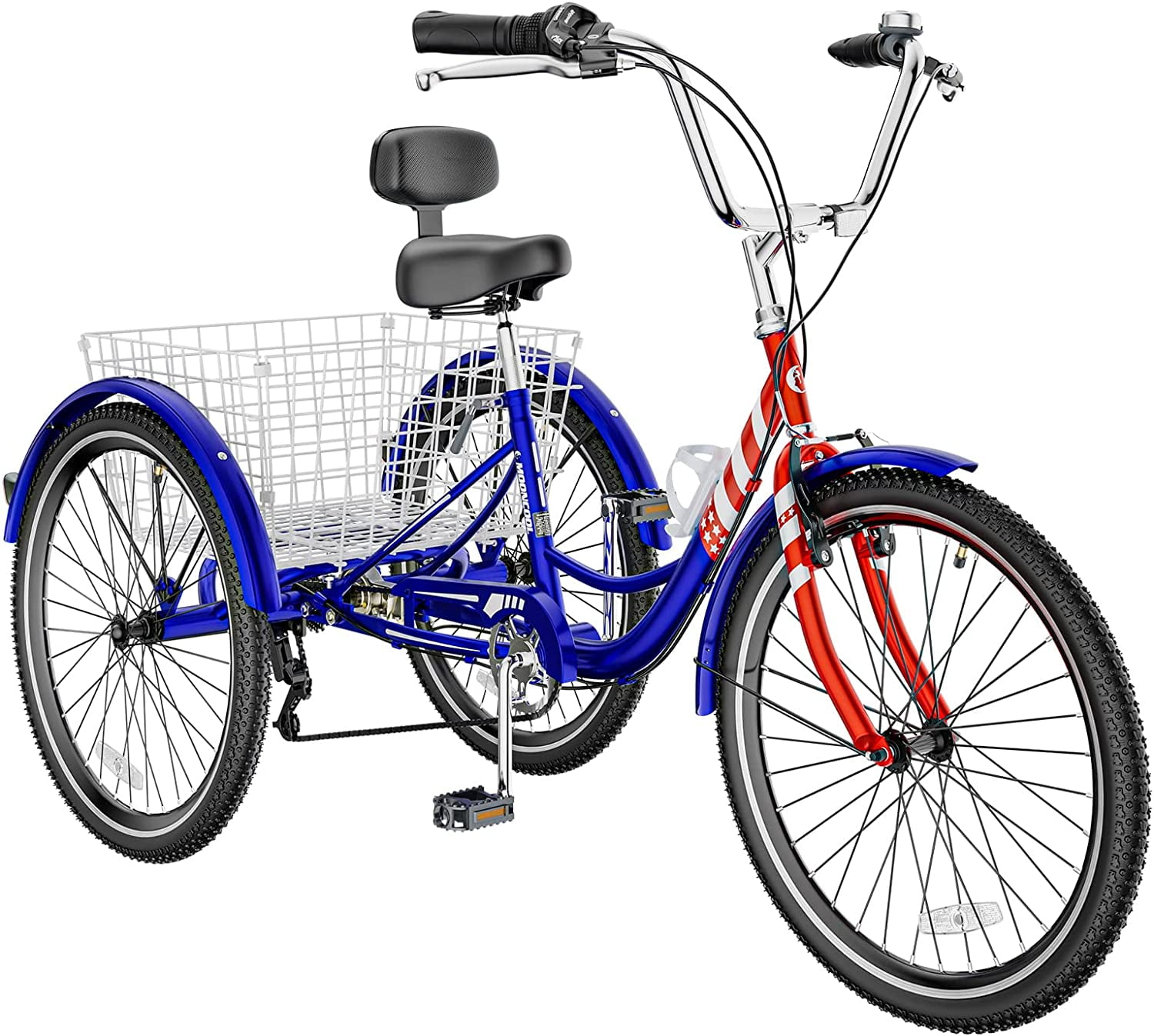 "MOONCOOL Adult Tricycle, 24"" 26"", 7 Speed, Large Basket, Maintenance ...