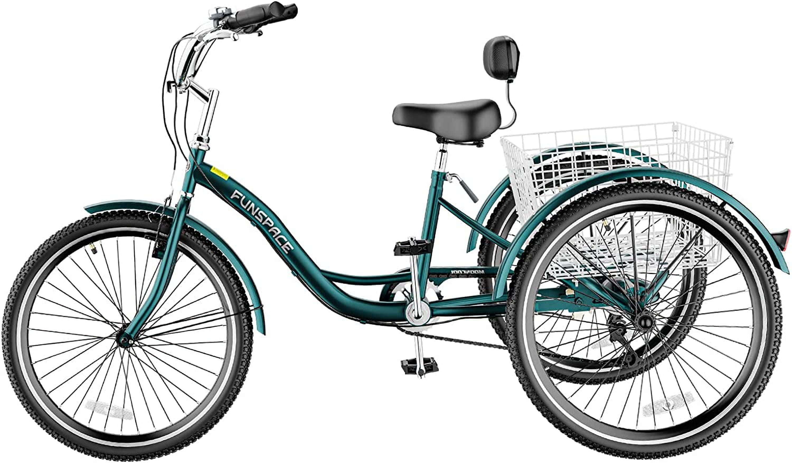 MOONCOOL Adult Tricycles 7 Speed, Adult Trikes 24 / 26 inch 3 Wheel ...