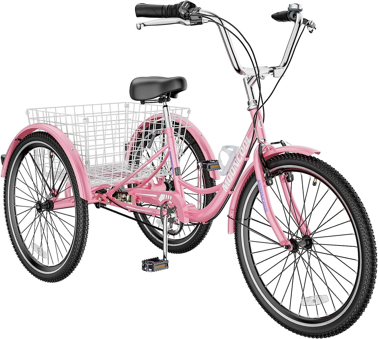 MOONCOOL 24" Single Speed Adult Tricycle, Low Step-Through, 350lbs ...