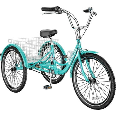 Dextrus 24 Inch 3-Wheel Bike, Single Speed Adult Trike, Low Step ...