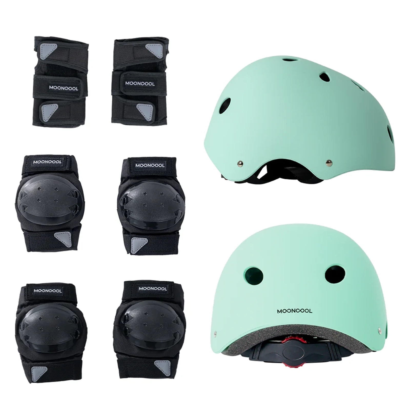 MOONCOOL Bike Helmets Protection Gear Set, Bicycle Helmet Knee Pads ...