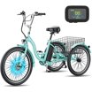 Lilypelle 26" 3 Wheel Electric Tricycle With accessories for Adults, 350W 36V 14.5Ah 7 Speeds ...