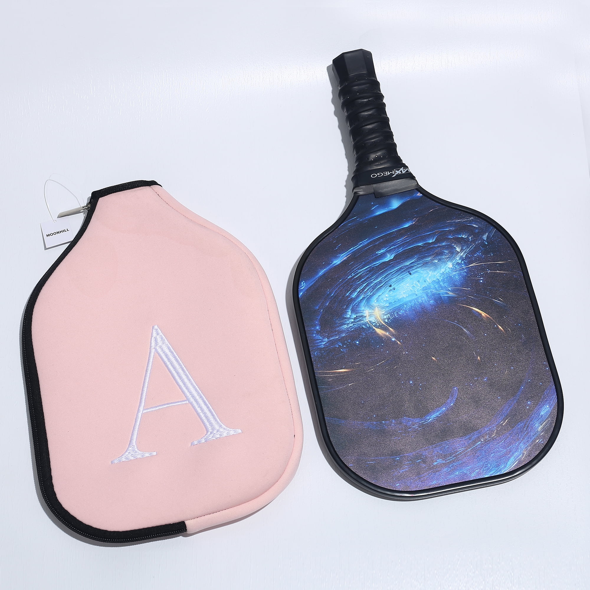 MOONHILL Pickleball Paddles Set of 2 - Graphite Surface with High Grit ...