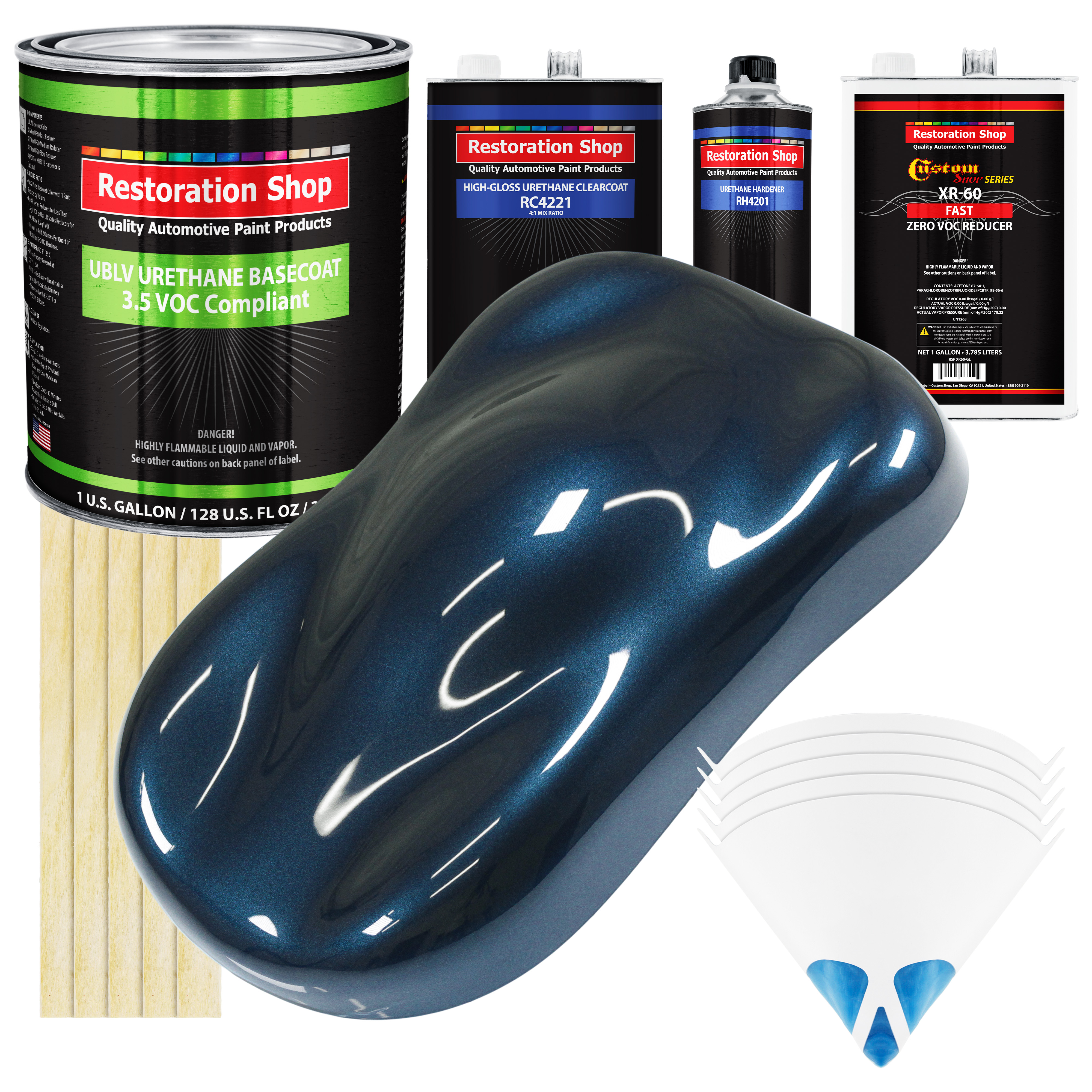 MOONLIGHT DRIVE BLUE METALLIC Low Voc Urethane Basecoat/Clearcoat Car ...