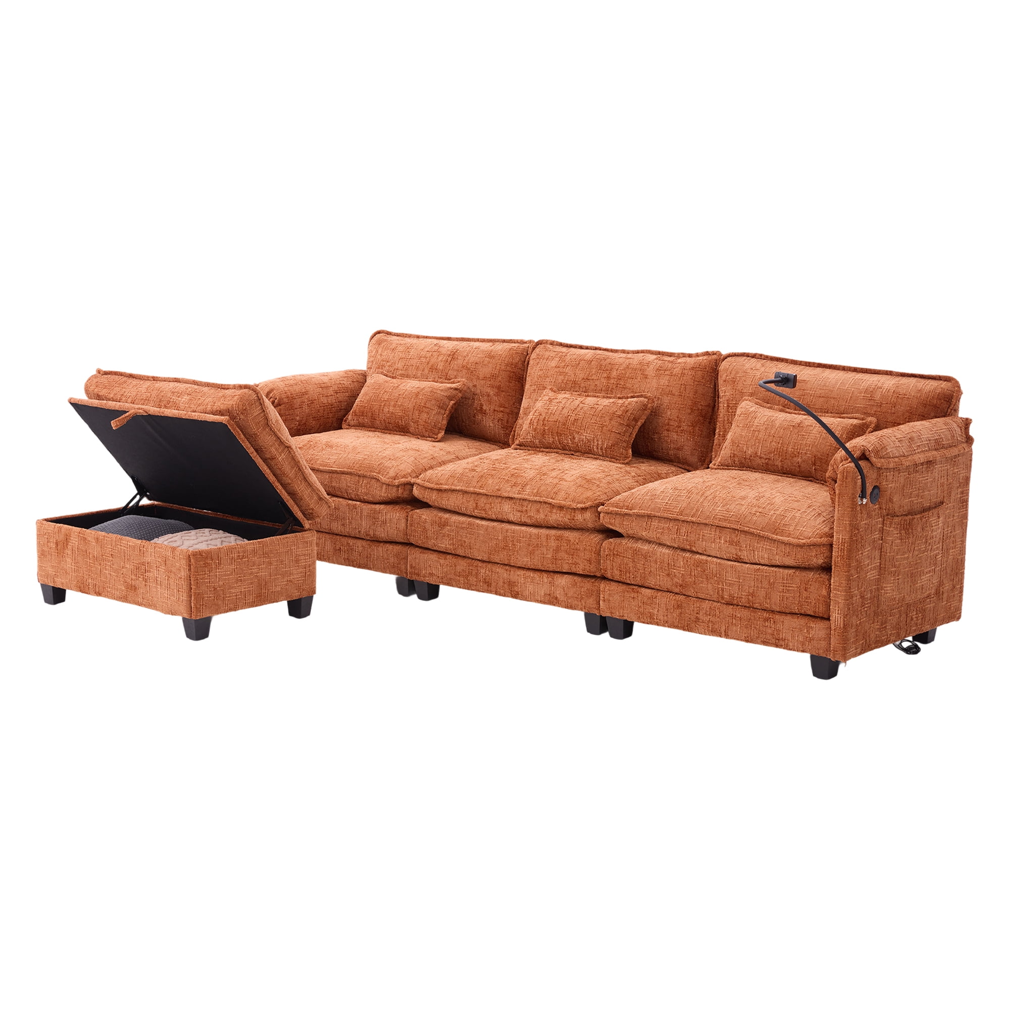 MOONMISS 112" Oversized Sectional Sofa Cloud Couch for Living Room ...
