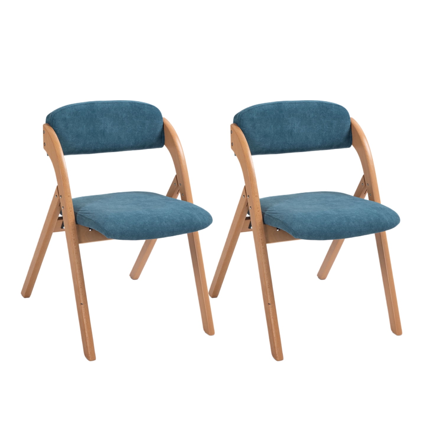 Free Shipping! Moon&Miss Foldable Wooden Chairs with Cushions Set of 2 ...