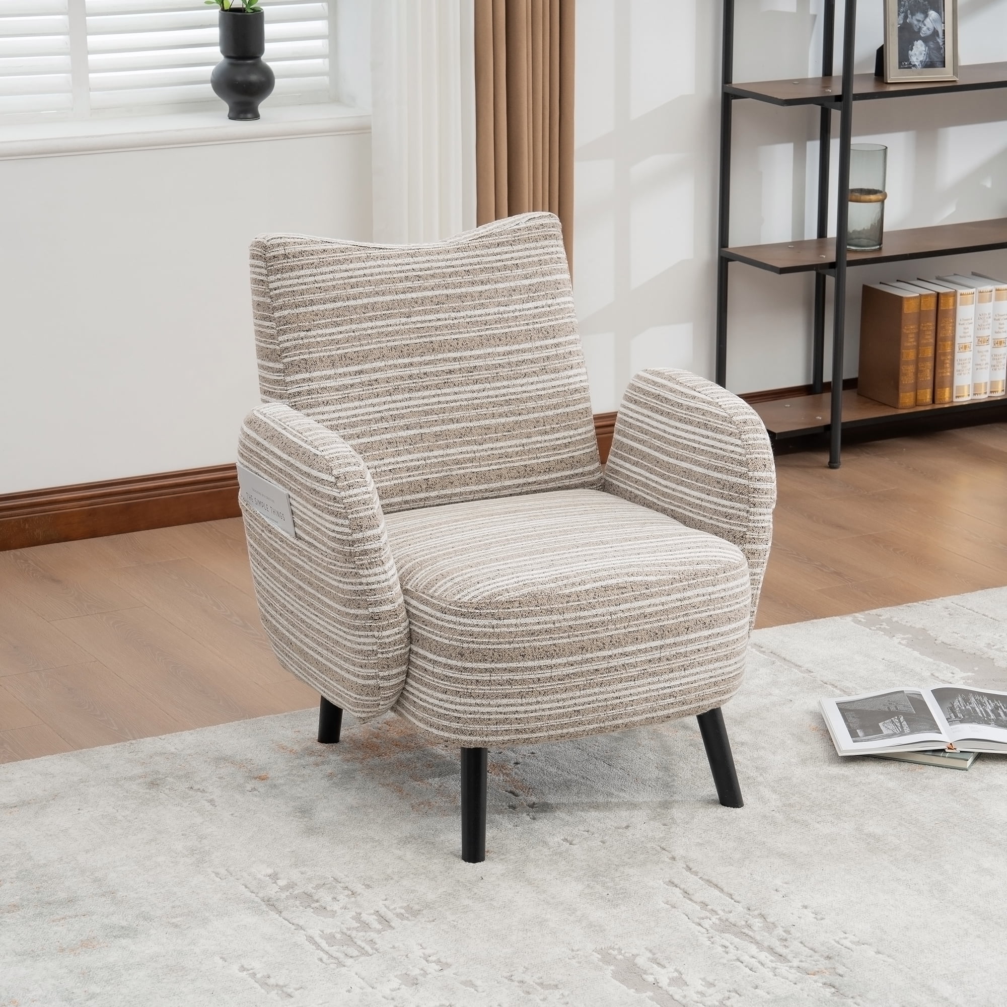 MOONMISS Modern Accent Chair with Ultra-Comfortable Armrests, Pillows ...