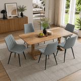 MOONMISS Modern Upholstered Dining Chairs Set of 6 with Thick Cushion ...