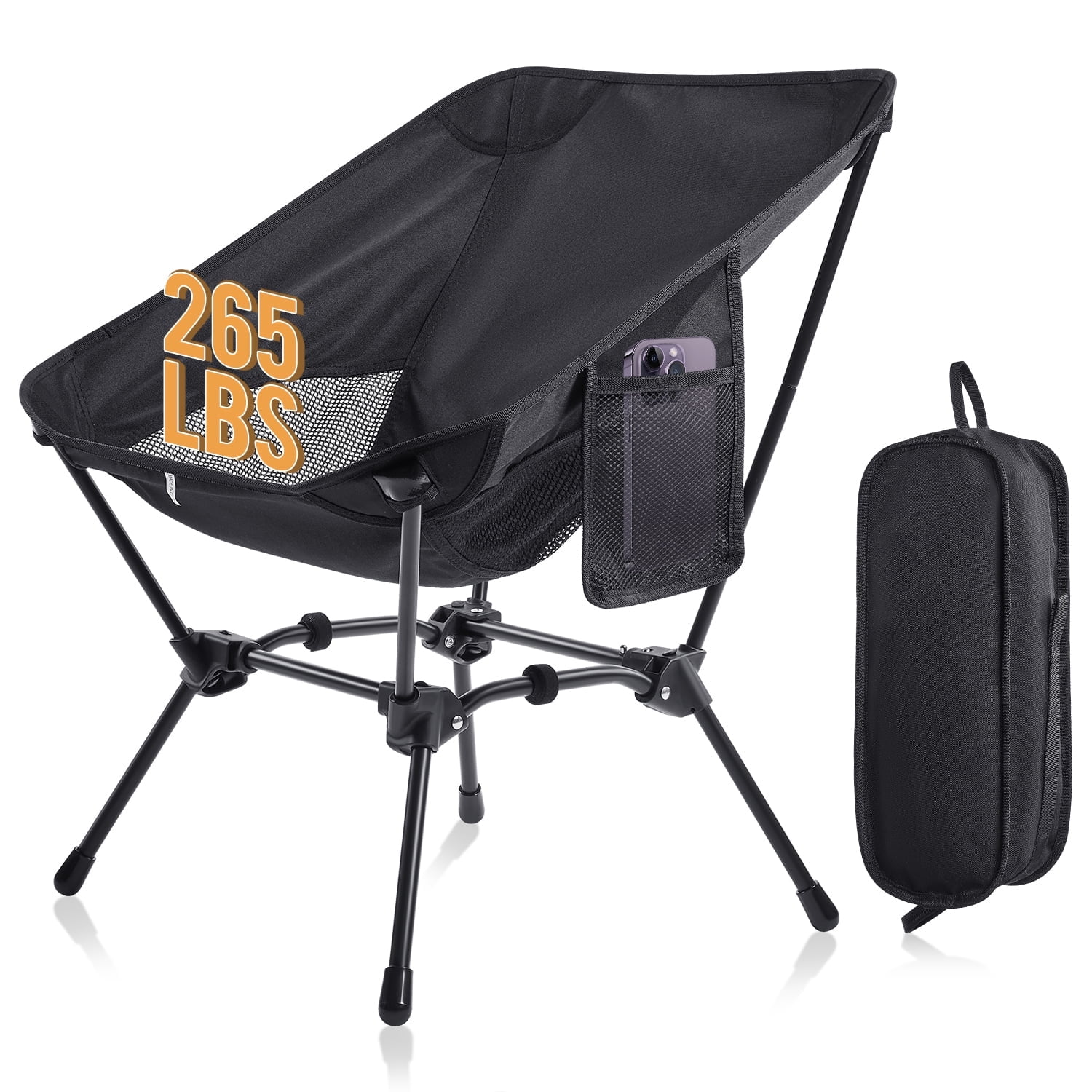 MOONORAH Lightweight Compact Camping Chair, Durable 600D Nylon, 265lb ...
