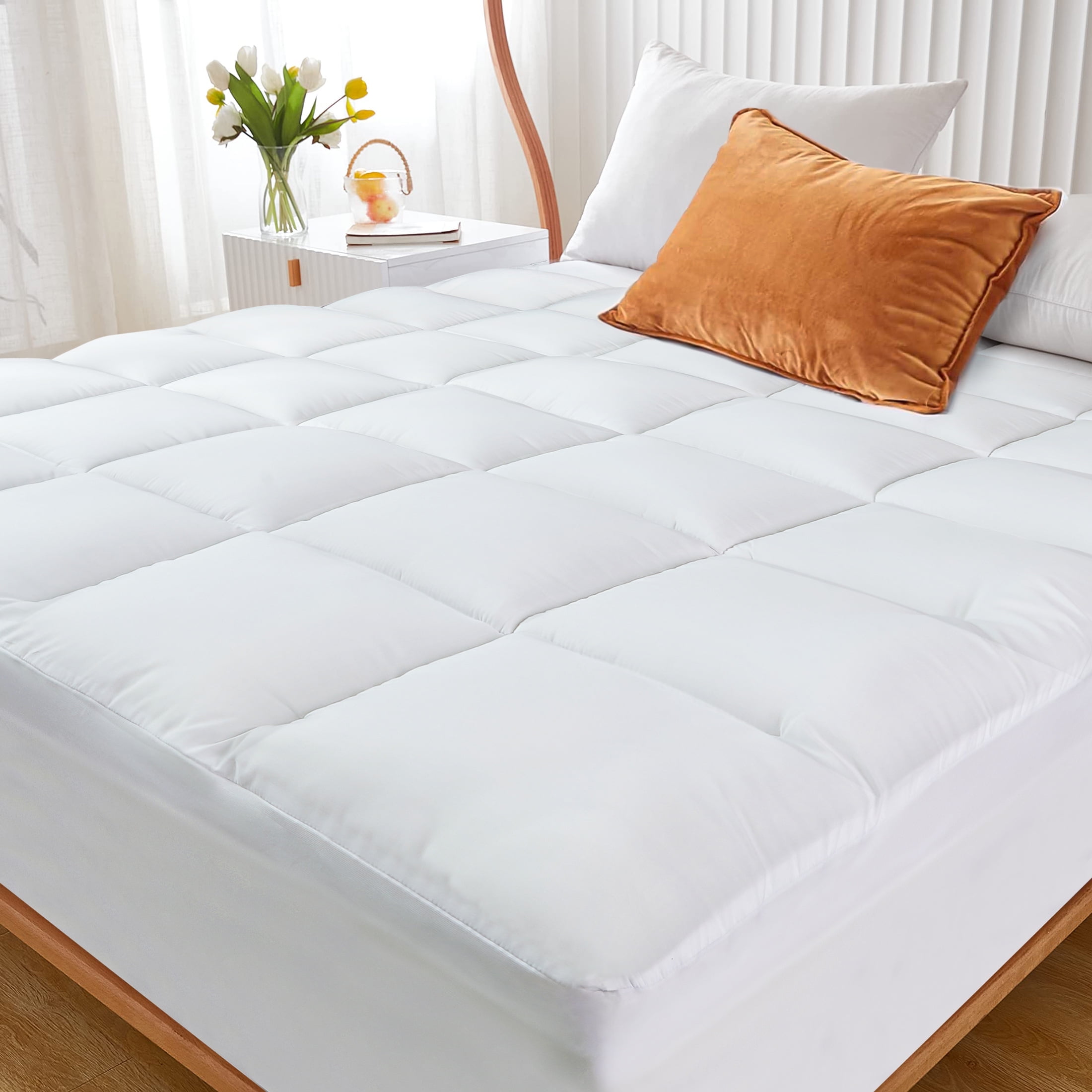MOONORAH Full Mattress Topper, Extra Thick Mattress Pad Cover for Back ...