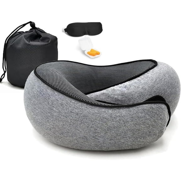 Coffee Travel Pillow Neck Rest, Coffee Shop Themed Image with Cups ...