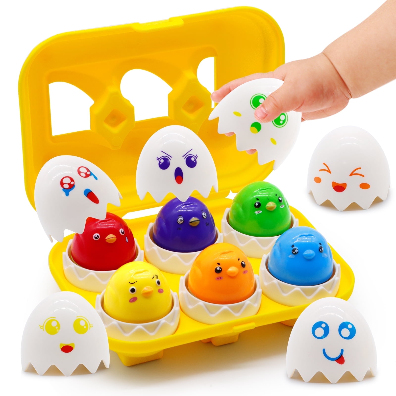 MOONTOY Easter Egg Toys for Toddler 1-3 Easter Basket Stuffers for ...