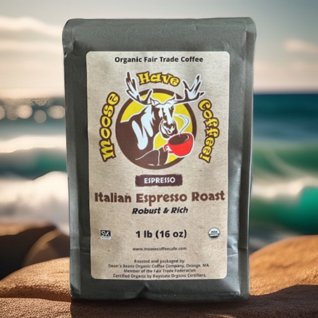 MOOSE HAVE COFFEE! ITALIAN ESPRESSO ROAST ORGANIC WHOLE BEAN COFFEE - 1LB - Walmart.com