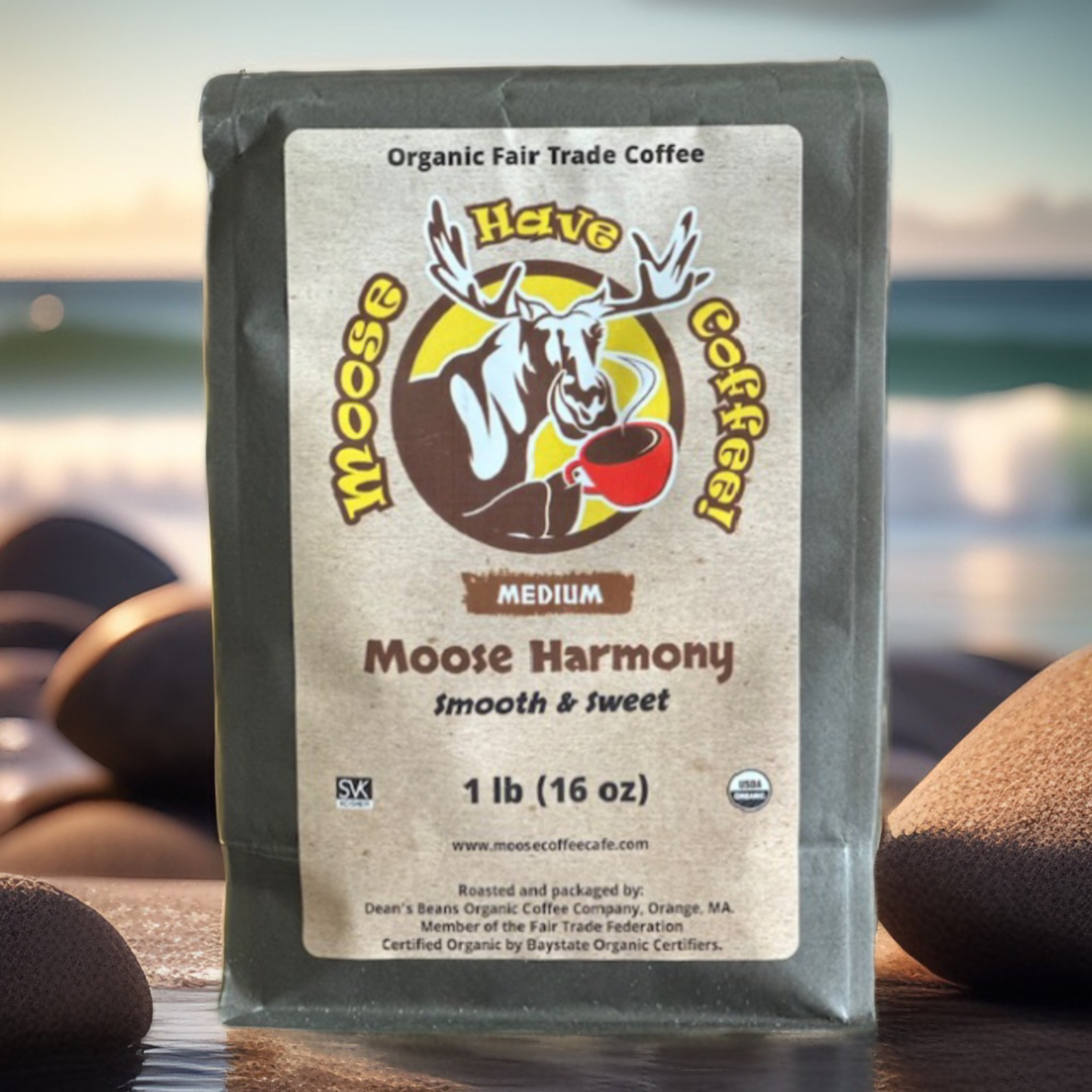 MOOSE HAVE COFFEE! MOOSE HARMONY ORGANIC WHOLE BEAN COFFEE – 1LB ...