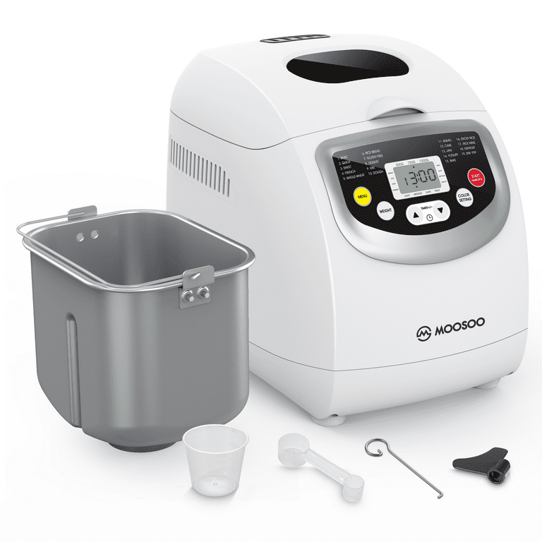 MOOSOO 3.5LB Bread Machine 15 in 1 Automatic Bread Maker With Gluten Free and Homemade Function Walmart