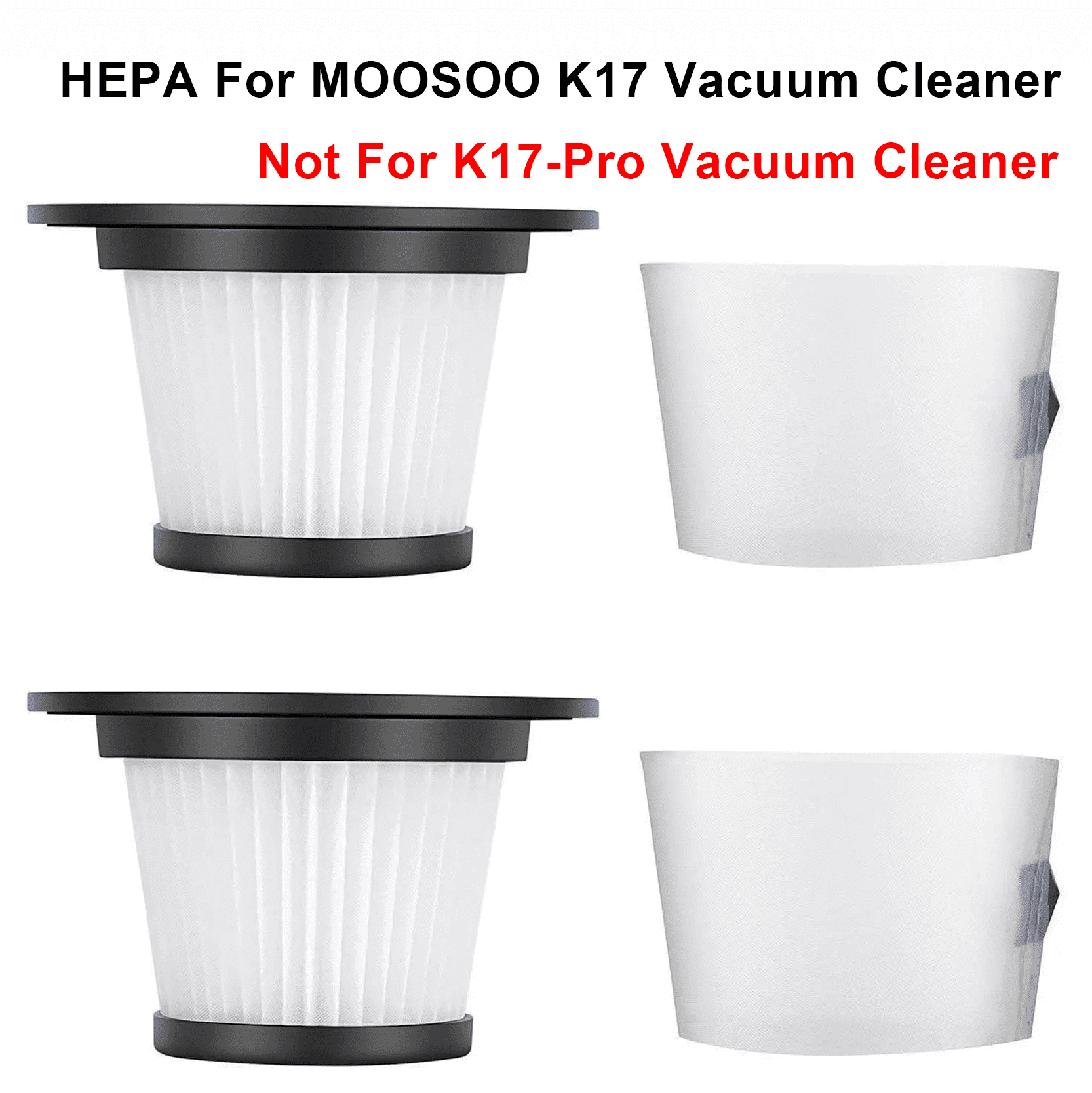 MOOSOO K17 HEPA Filter, Compatible for K17 Cordless Vacuum - Walmart.com