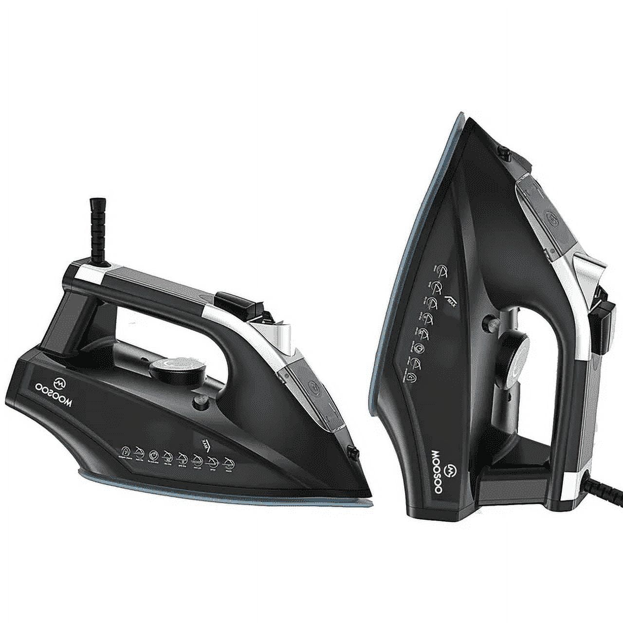 MOOSOO Steam Iron 1800W Wet & Dry Iron with Non-Stick Ceramic Soleplate ...