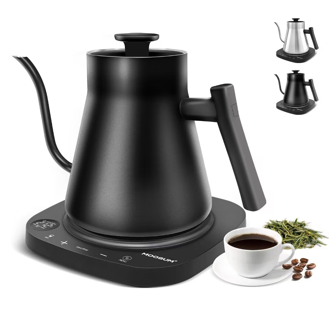 MOOSUM Electric Gooseneck Kettle, 0.8L Electric Tea Kettle Temperature ...