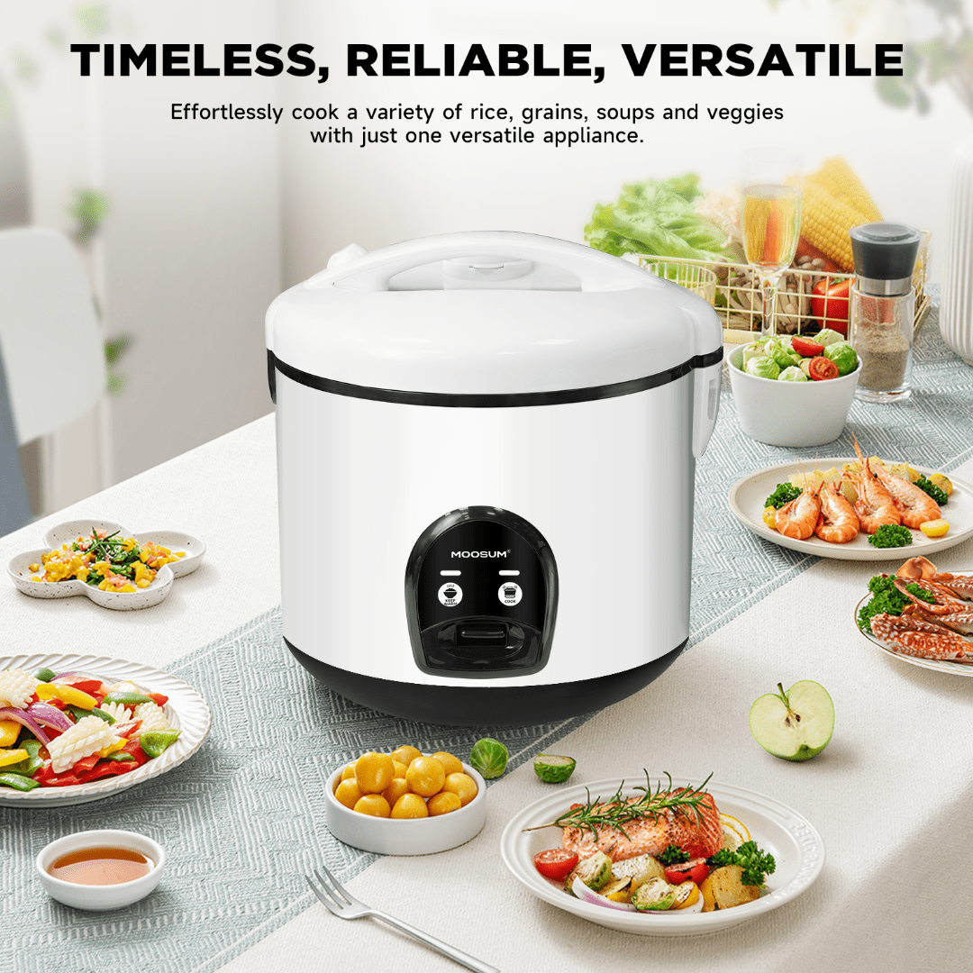 MOOSUM Electric Rice Cooker with One Touch for Asian Japanese Sushi ...