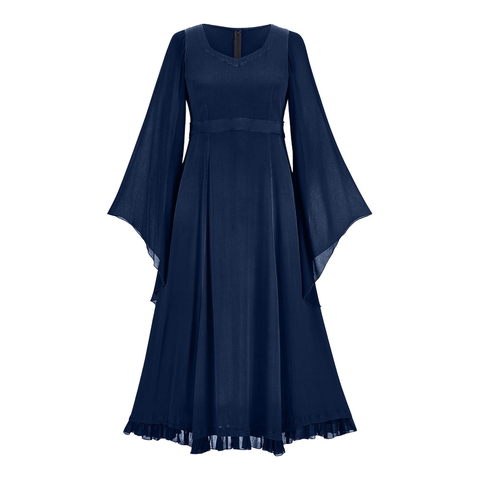 Mooty 2024 New Plus Size Womens Color Gothic Flare Long Sleeves Dark