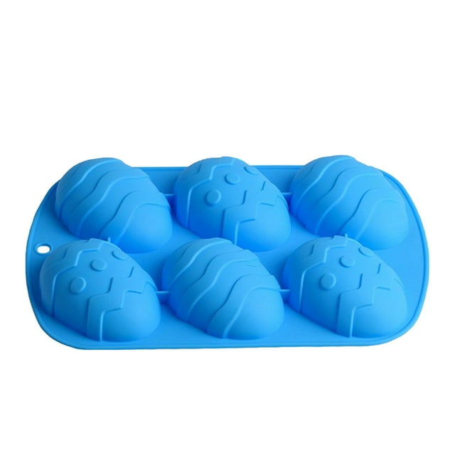 MOOTY Easter Egg Molds Silicone,Egg Shaped Baking Pan 6 Cavities Easter ...