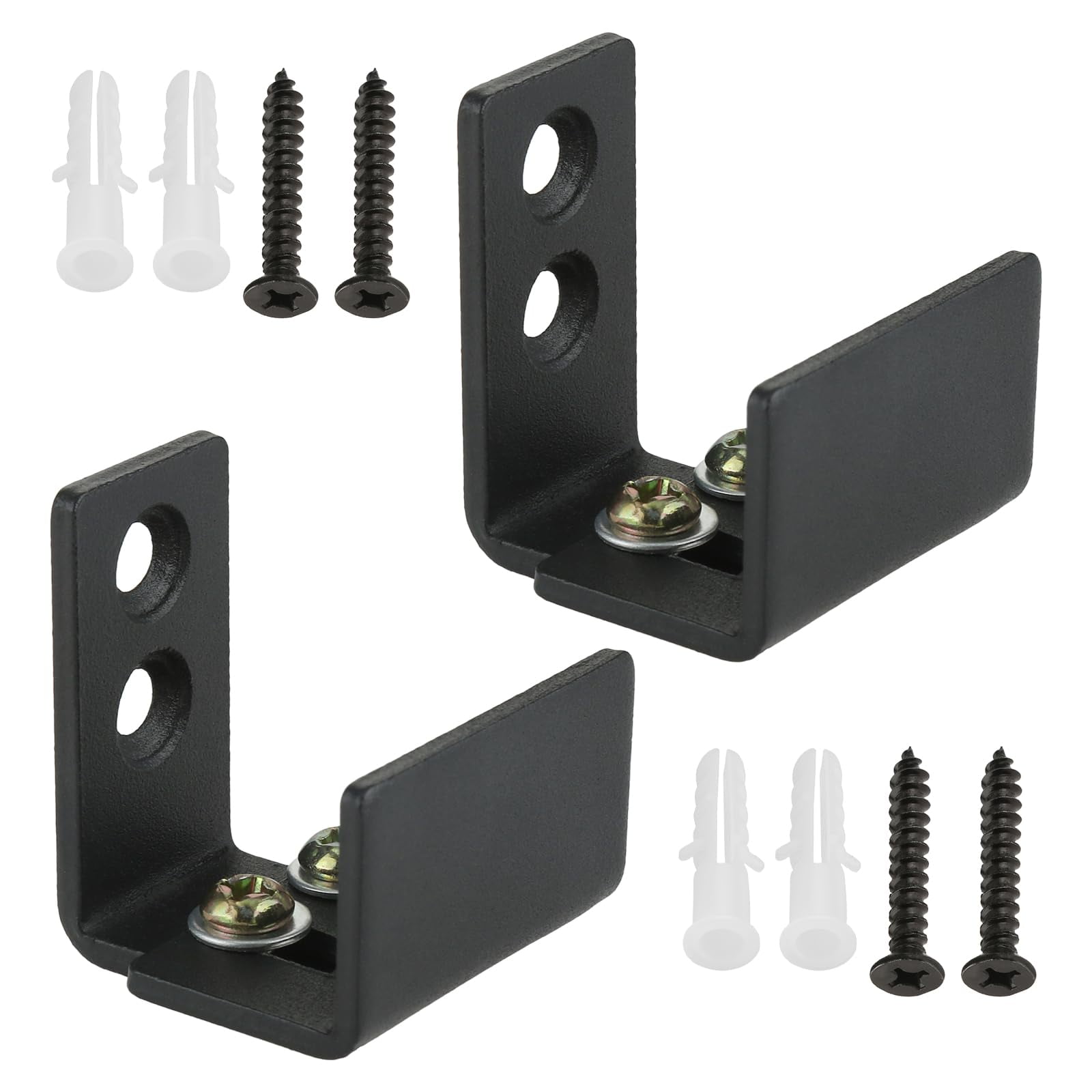 MOOVGOO 2 Pack Sliding Barn Door Bottom Floor Guides, Adjustable U ...