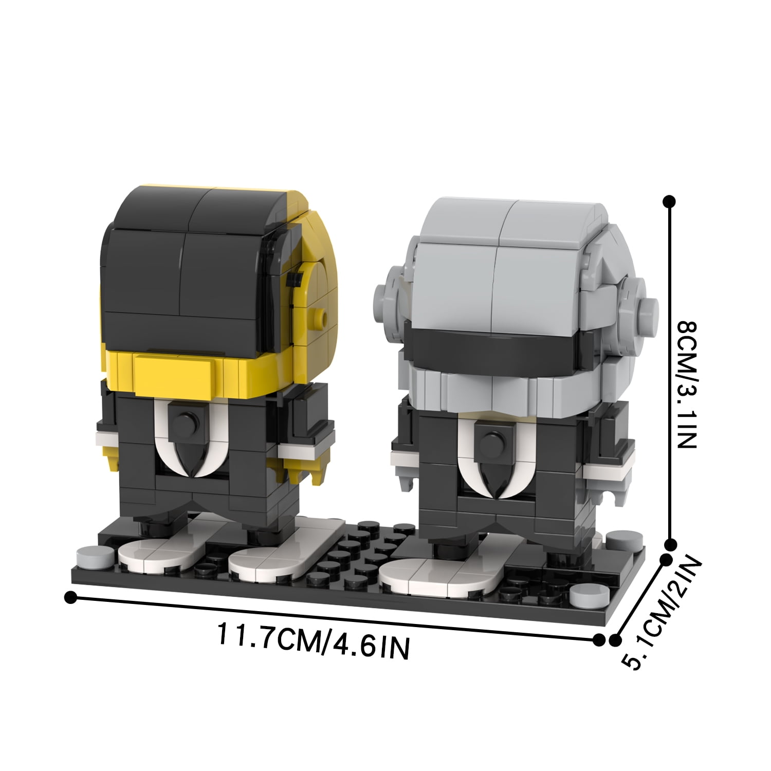 MOOXI Brickheadzed Series Punk Singer Adult Building Block Set MOC ...