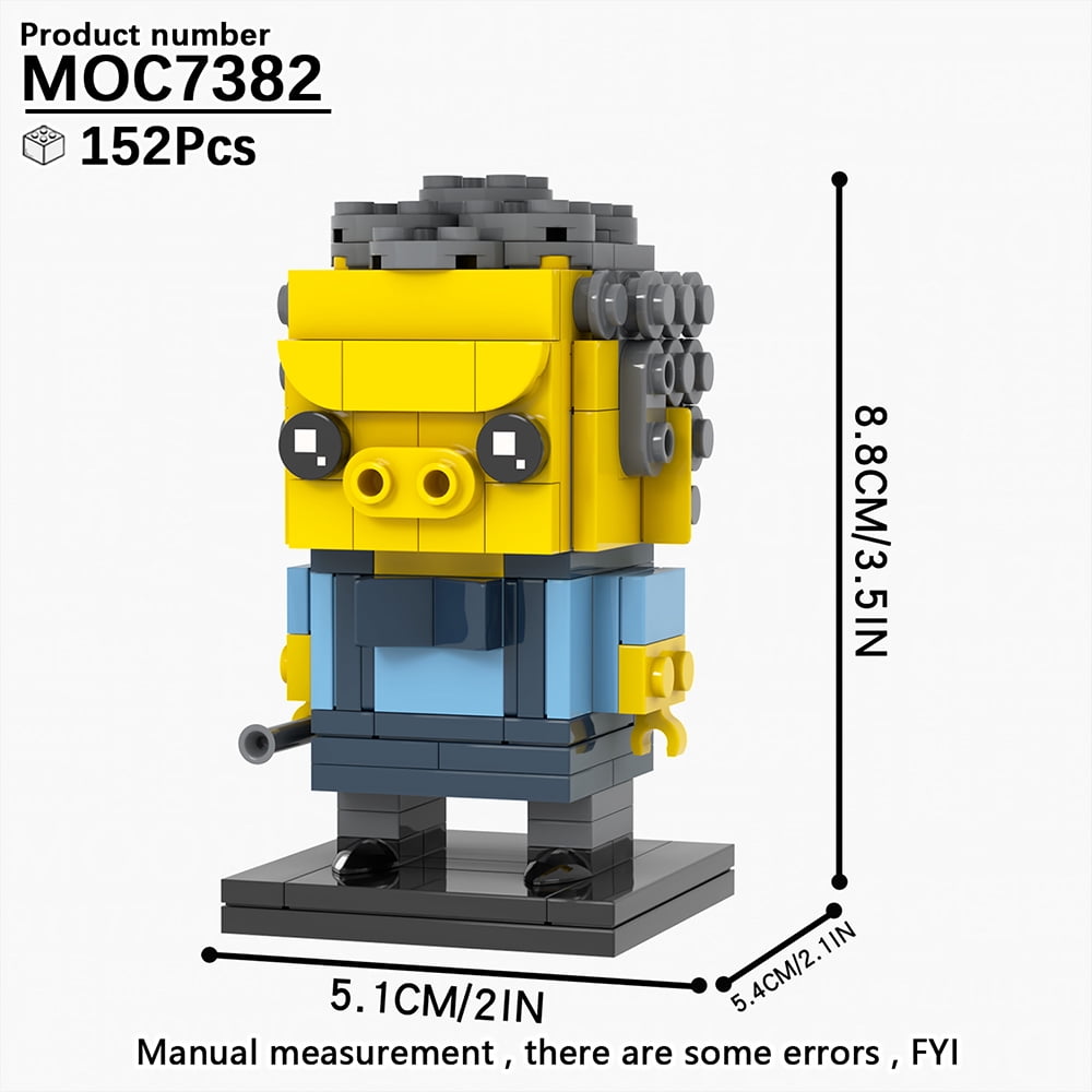 MOOXI Classics Cartoon Series MOC Bricks Simpsoned Figure BrickHeadzed ...