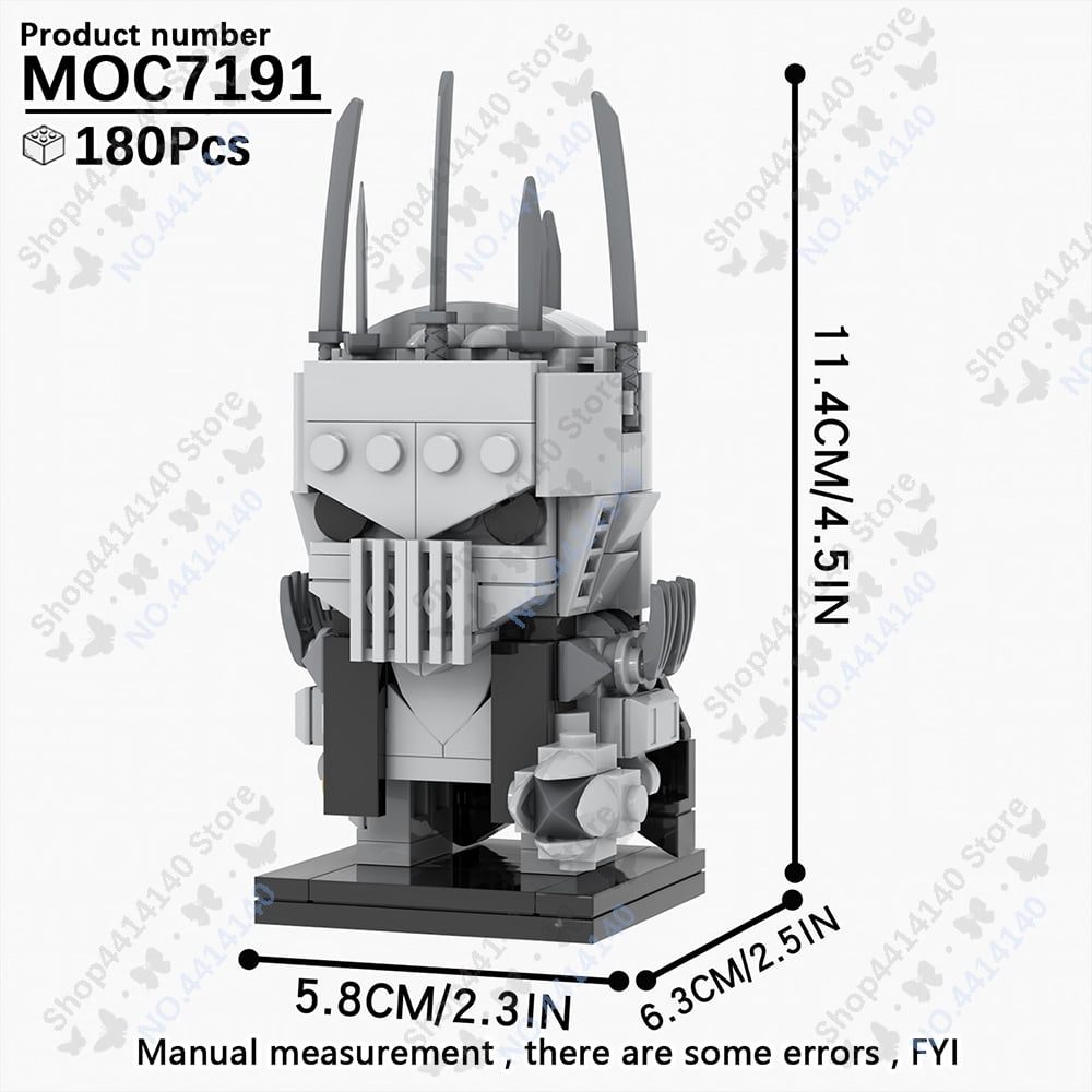 MOOXI King Of Ring Movie Eye Of Sauron Dragon Brickheadzed Figure Model ...