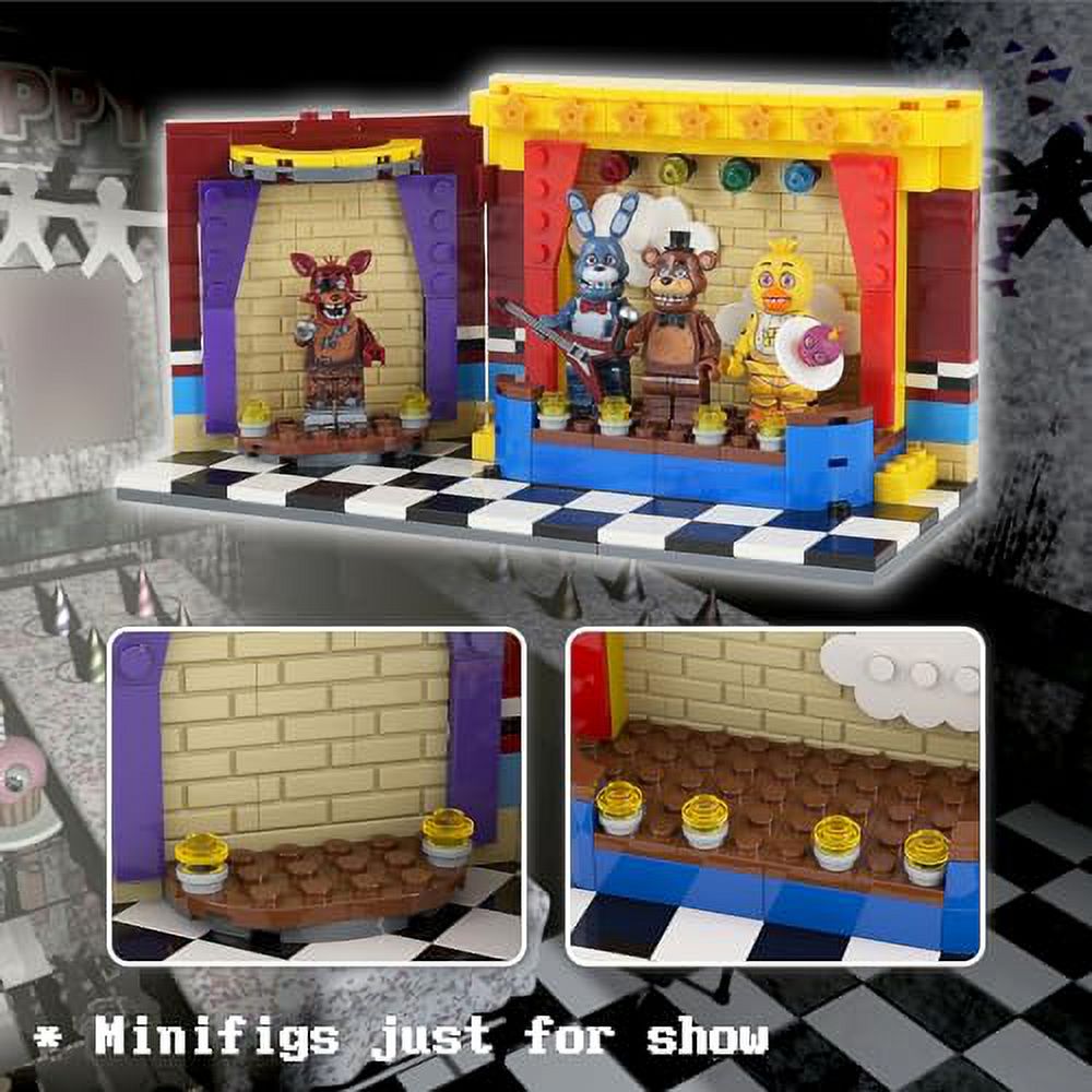 MOOXI-MOC FNAF Movie Stage Building Set,Creative Cute Building Blocks ...