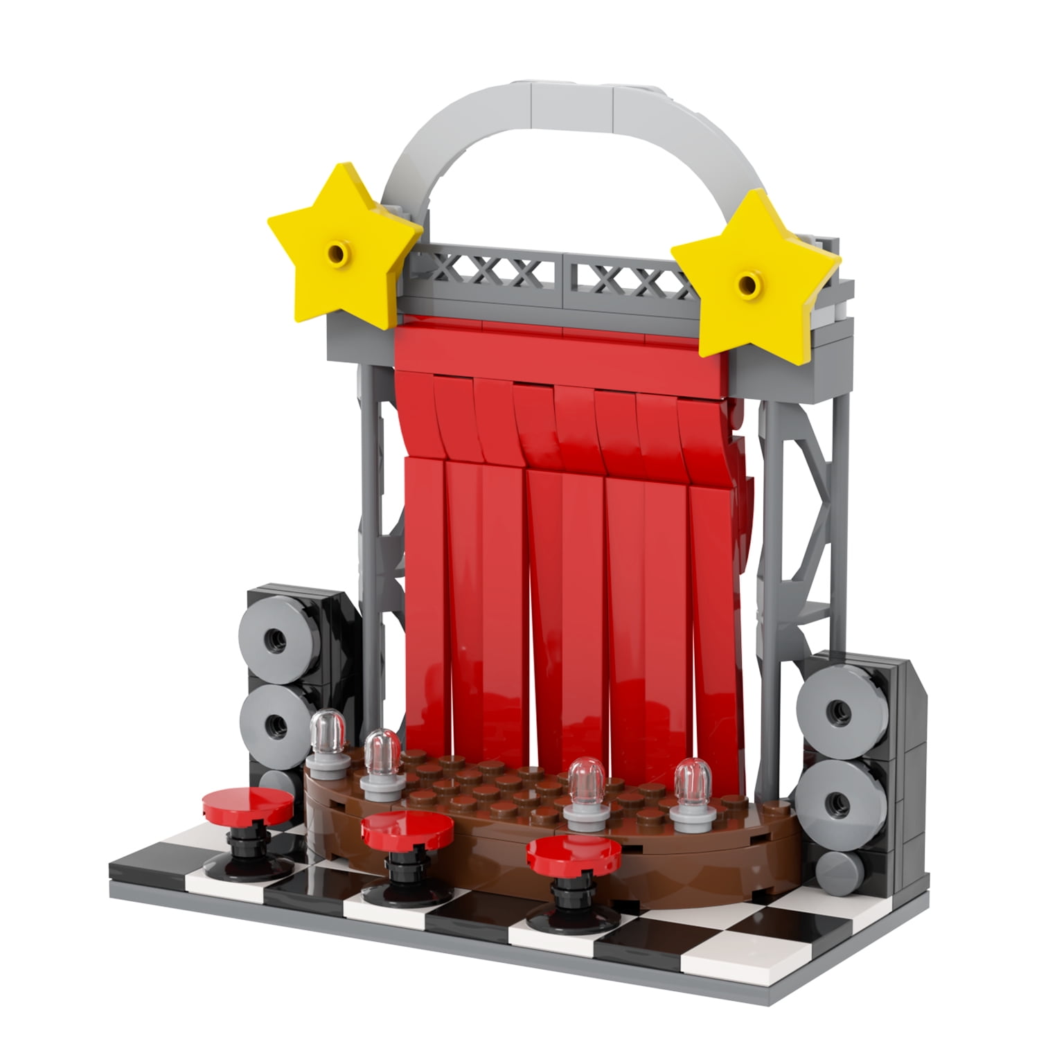 MOOXI-MOC FNAF Small Stage Building Set,Creative Cute Building Blocks ...