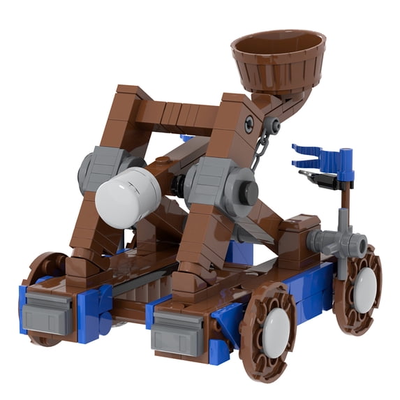 MOOXI Medieval Black Falcons Knight Tribal Catapult Building Set ...