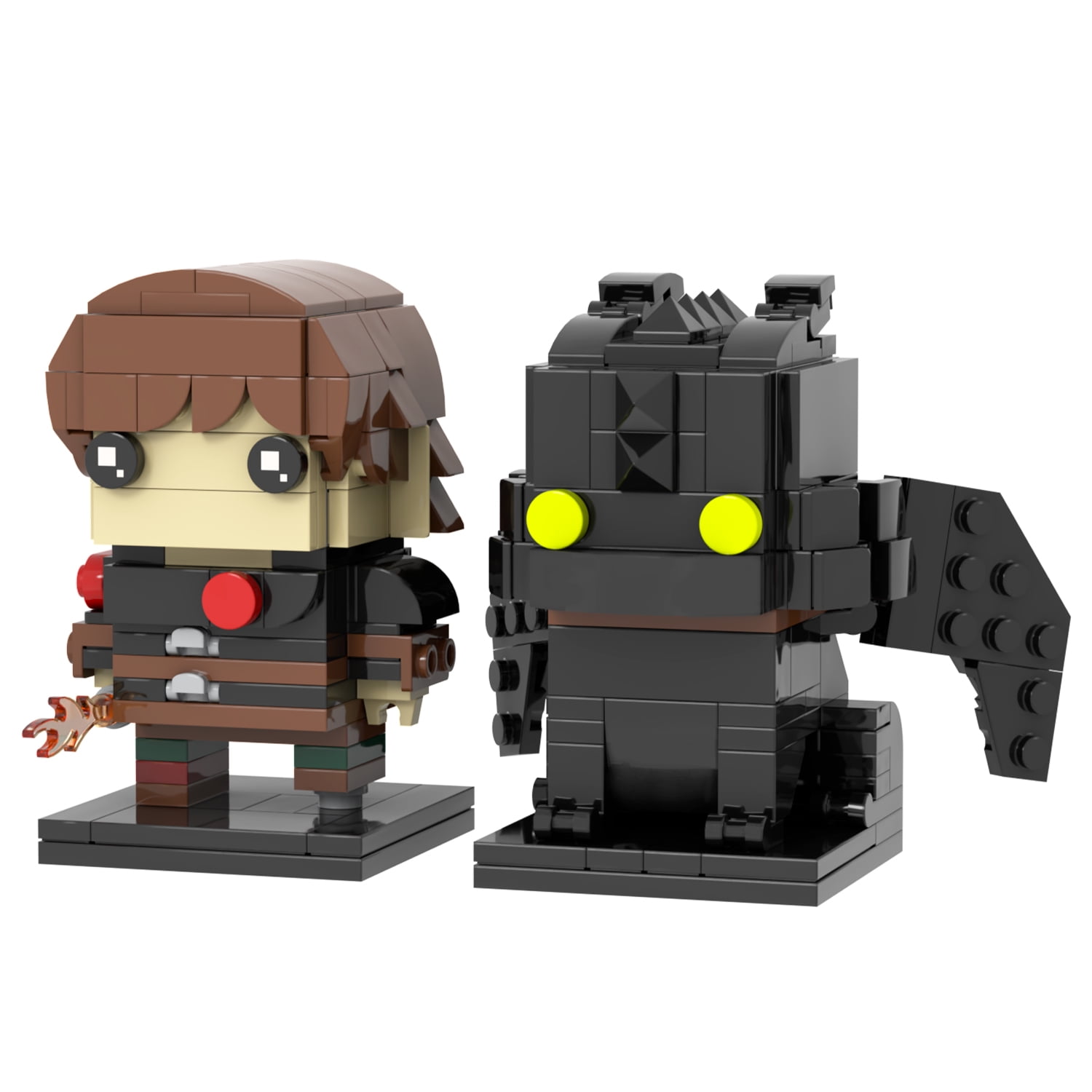 MOOXI How to Train Your Dragon Toothless and Small Hiccup Brickheadz ...