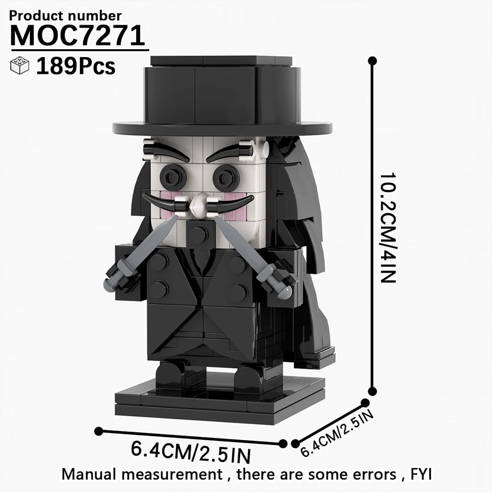 MOOXI Variety Movie Robbers Killer Figure Brickheadzed DIY Diorama ...