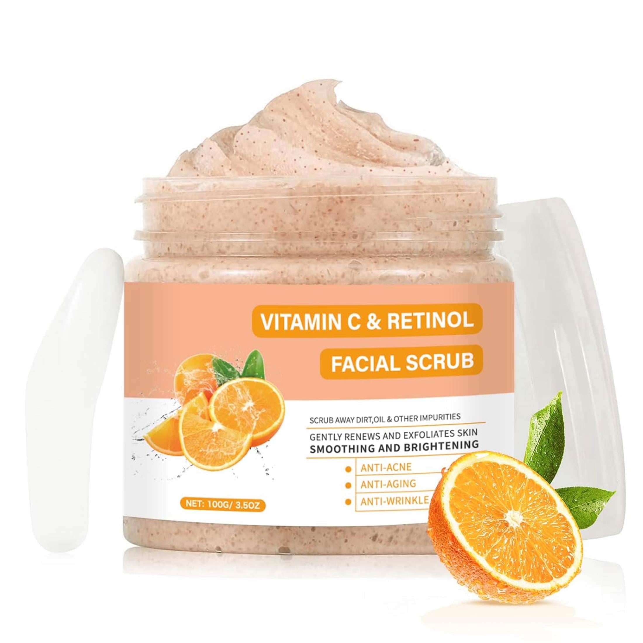 Mooyam Vitamin C Face Scrub, Exfoliating Facial Wash with Retinol, Face ...