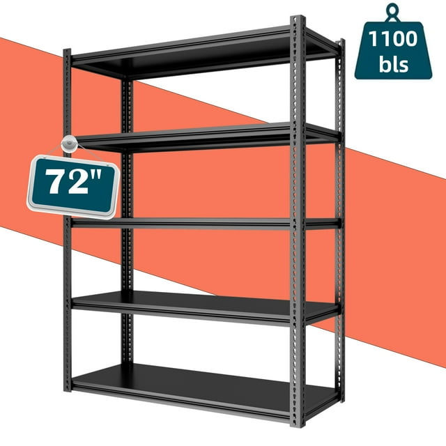 MOPHOTO 1 Pack Metal Garage Shelving, 5-Tier Storage Shelf 1100 LBS ...