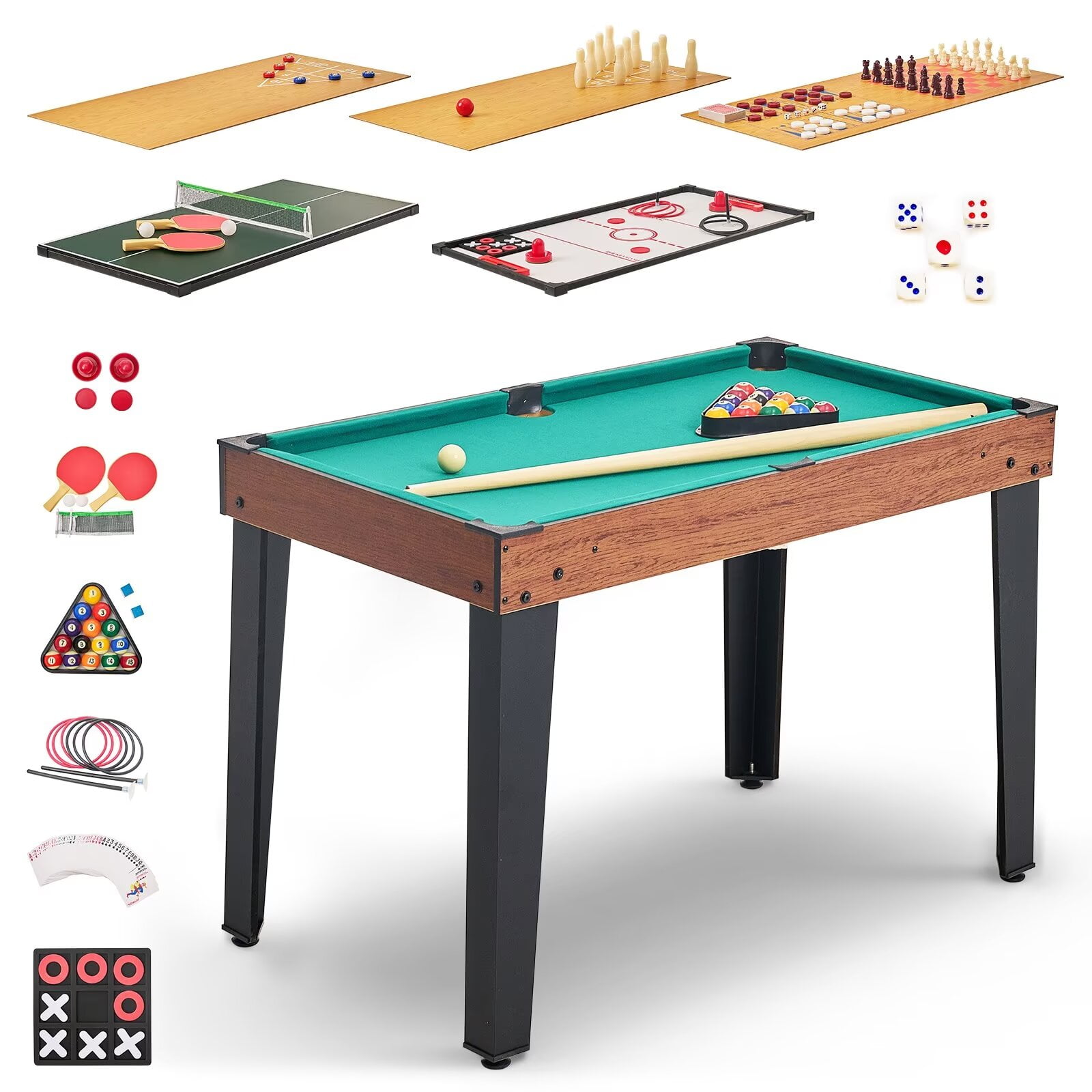 MOPHOTO 11 in-1 Combo Game Table Set - 2x4ft Multi Game Table,Air ...