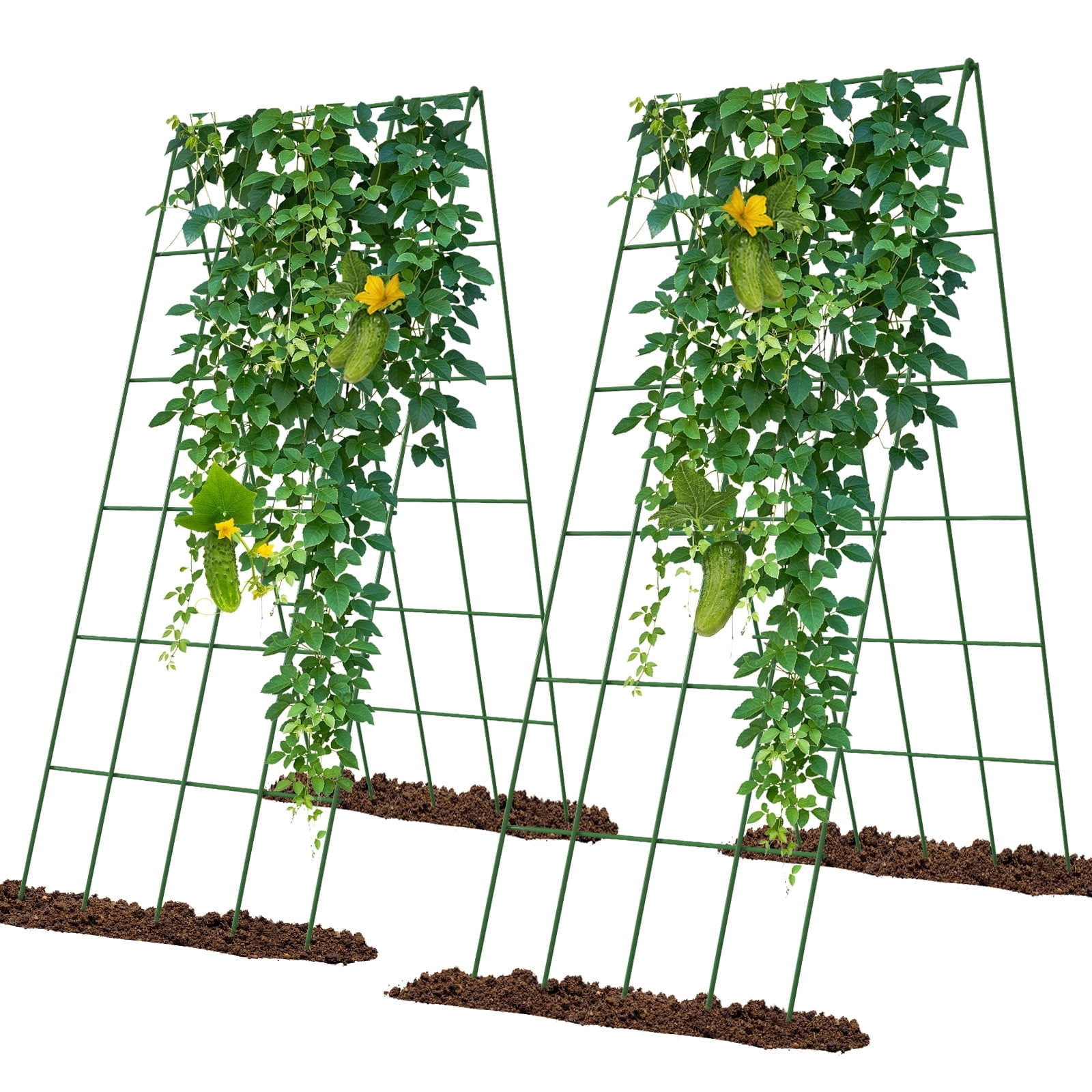 MOPHOTO 2 Pack Cucumber Trellis, Foldable A Frame Trellis for Raised ...