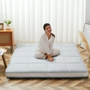 Extra Thick Foam Futon Mattress, Folding Japanese Roll-Up Sleeping Pad ...