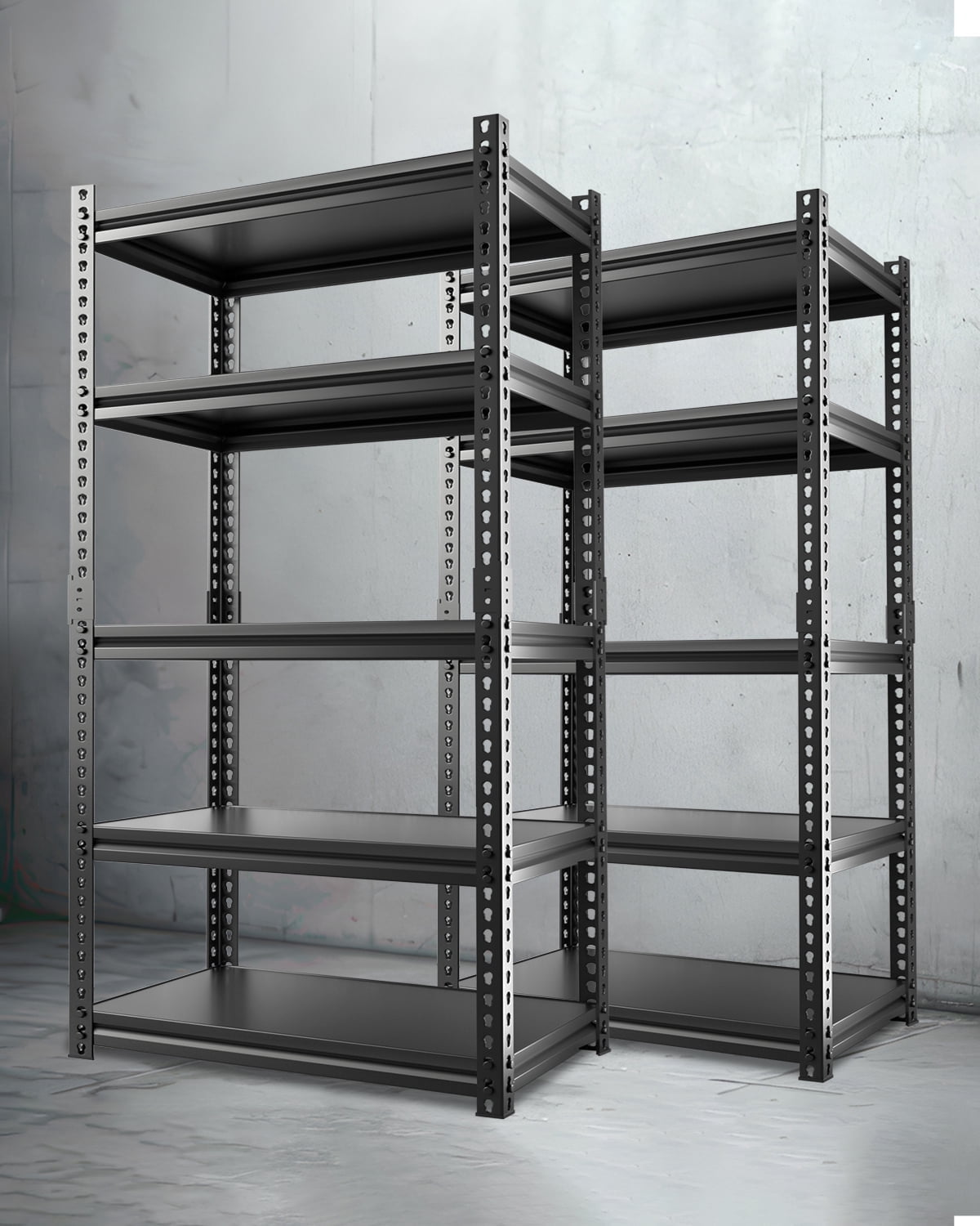 MOPHOTO 5-Tier Storage Shelf 1100 LBS Capacity, Adjustable Heavy Duty ...