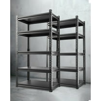 "6 Tier Metal Garage Shelf, 55""W x 84""H, Adjustable, Heavy Duty ...