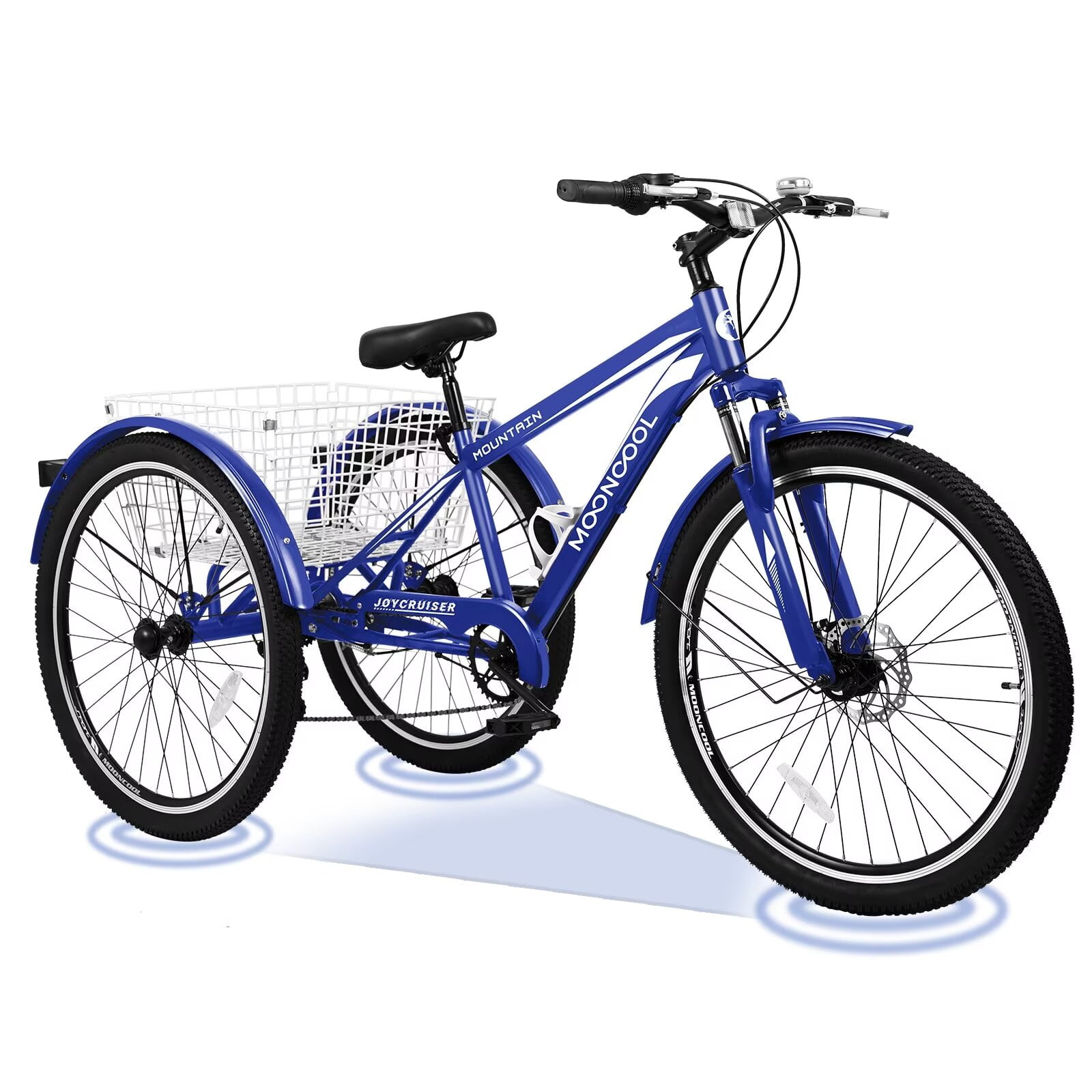 MOPHOTO 7 Speed 24''/26''/27.5" Adult Tricycle for Seniors with Big ...